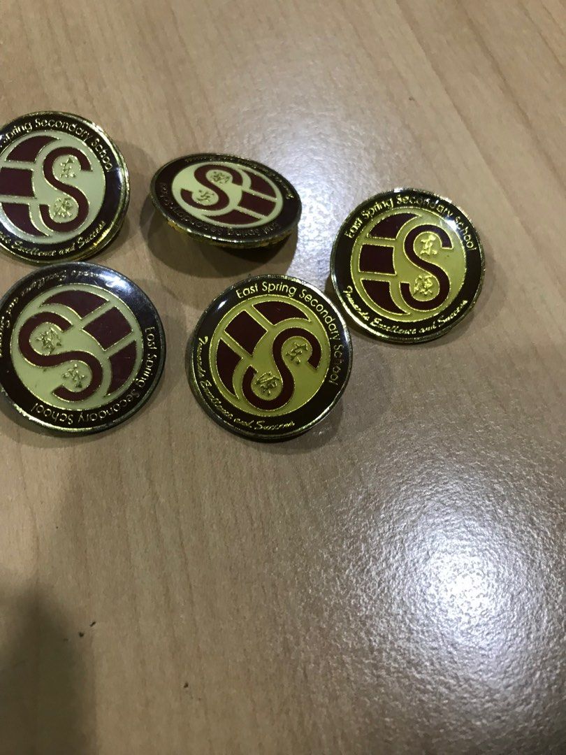 East Spring Secondary School badges, Hobbies & Toys, Stationery & Craft ...