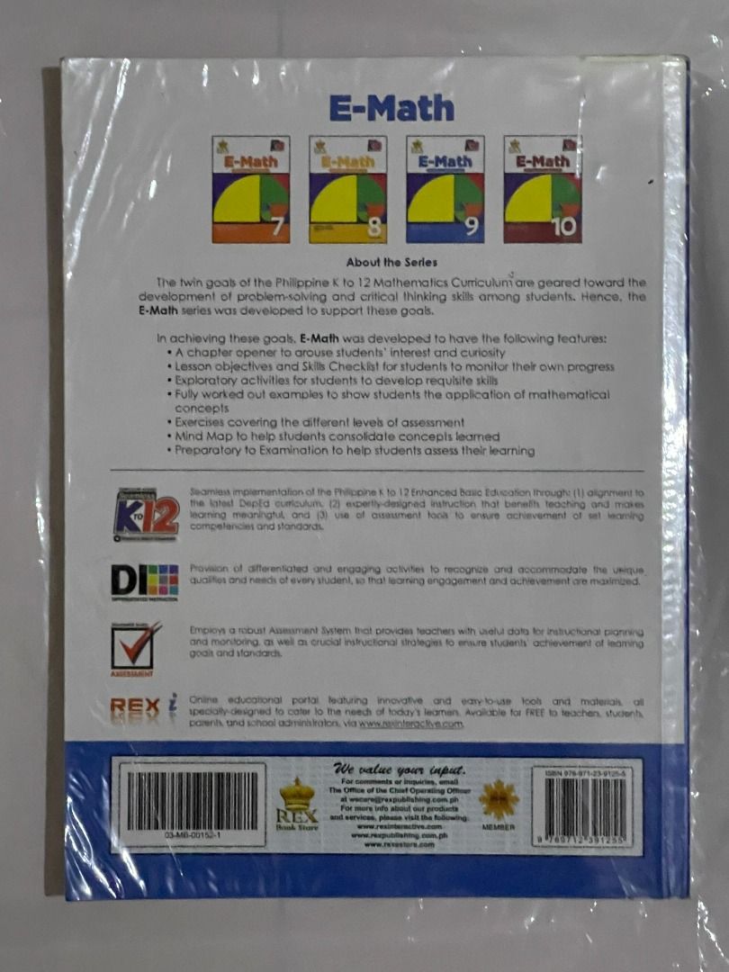 E-Math 9 | OBMC Gr9 Textbook, Hobbies & Toys, Books & Magazines ...