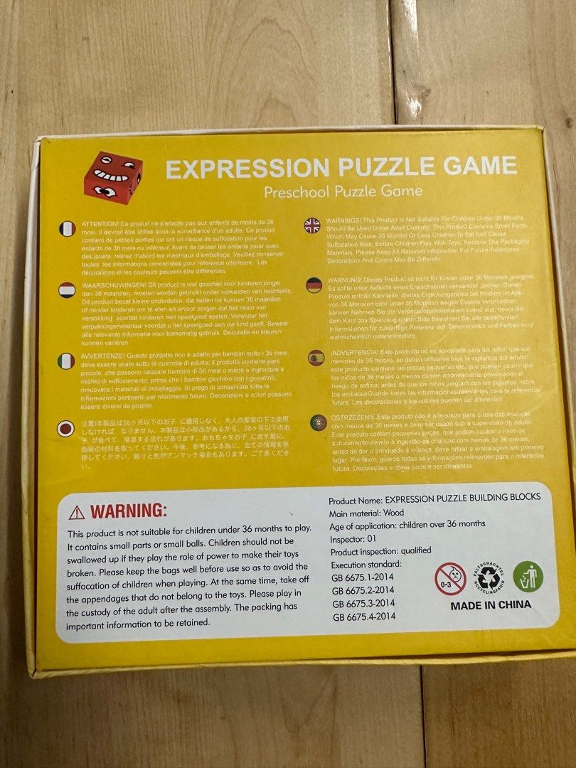 Expressions Puzzle Building Blocks, Hobbies & Toys, Toys & Games on ...