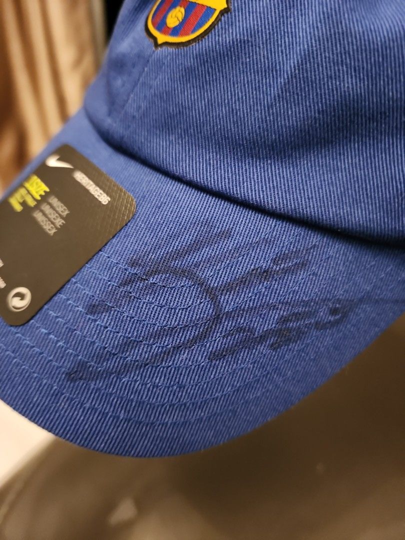 FC BARCELONA CAP WITH LIONEL MESSI SIGNATURE, Men's Fashion, Watches ...