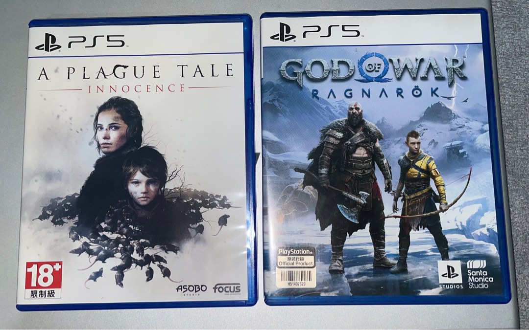 FOR SALE! A PLAGUE TALE INNOCENCE PS5 - 1k GOD OF WAR RAGNAROK PS5 - 1,500 Take Both games ...