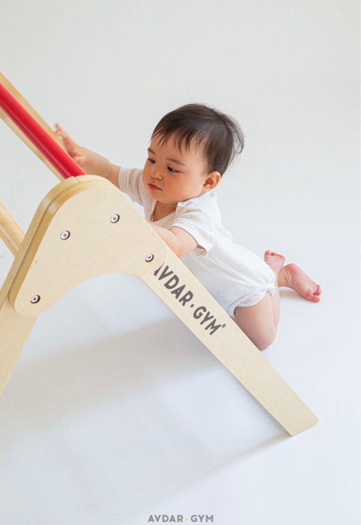 Free Delivery Avdar Gym Pikler Triangler with 2-sided ramp slide for ...