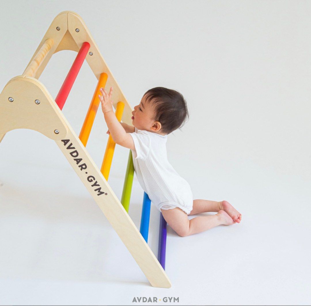 Free Delivery Avdar Gym Pikler Triangler with 2-sided ramp slide for ...