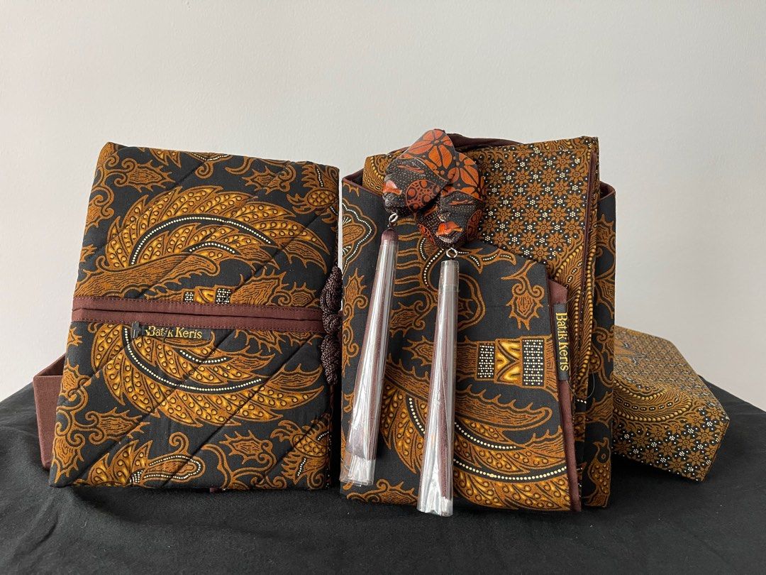 Genuine Indonesian Batik table runner and tissue box cover, Furniture ...