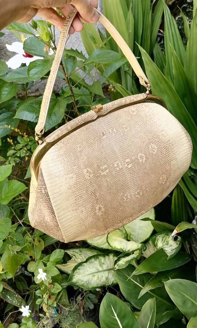 Genuine Lizard Skin Hand Bag, Women's Fashion, Bags & Wallets, Clutches ...
