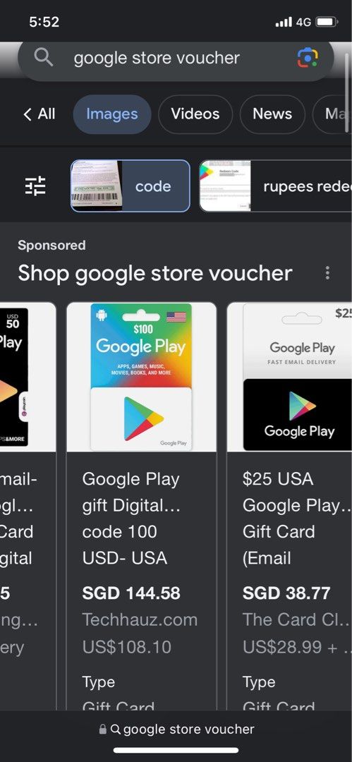 Google store voucher, Tickets & Vouchers, Vouchers on Carousell