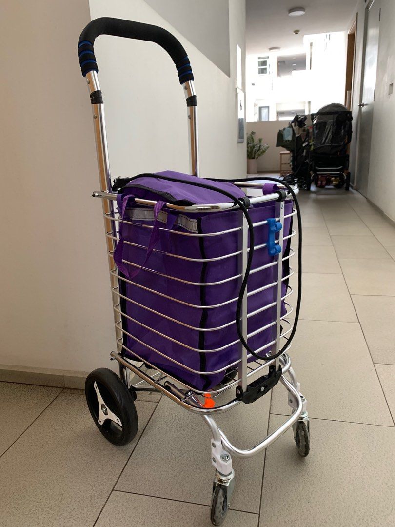 Grocery ntuc giant trolley stainless steel, Furniture & Home Living ...