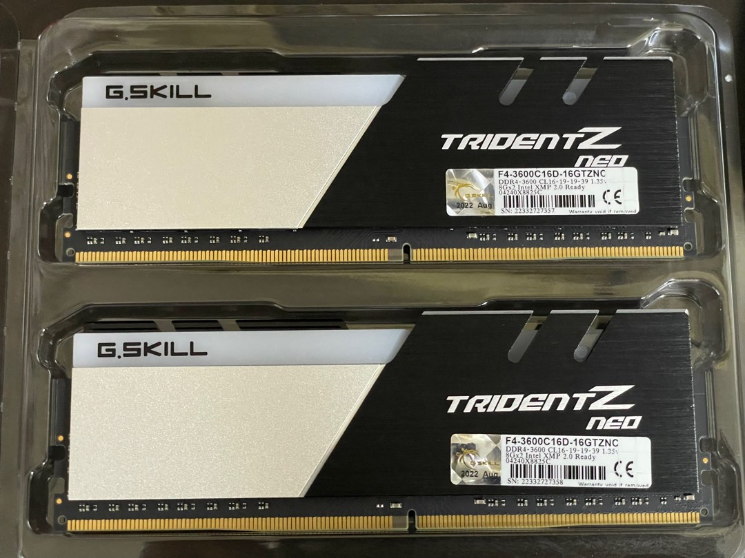 G.Skill Trident Z Neo RGB DDR4 3600MHz CL16. 16GB (2x8) Desktop RAM ...
