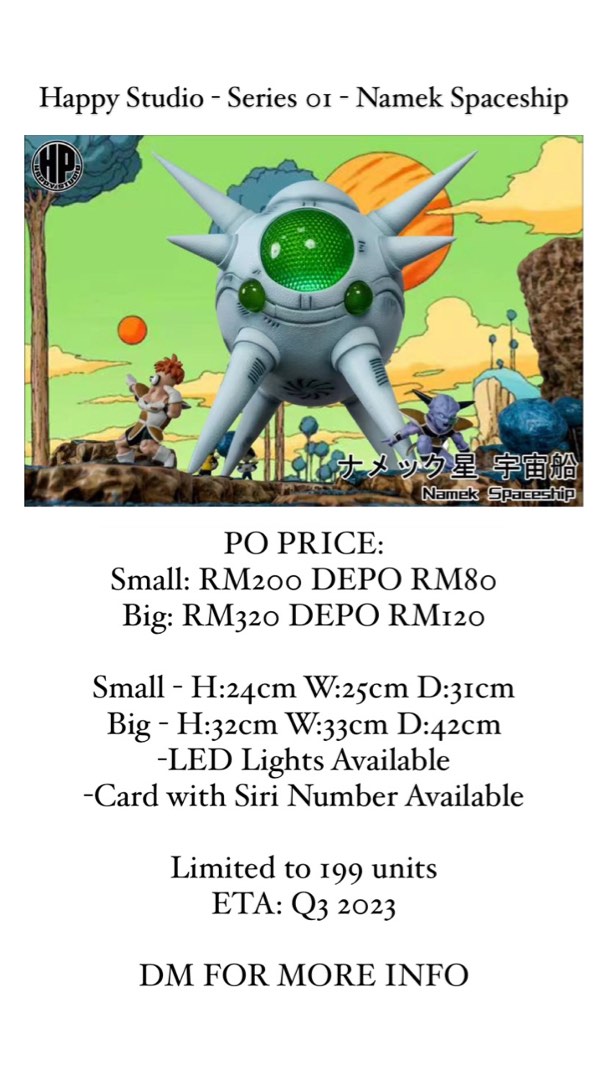 Happy Studio - Namek Spaceship, Hobbies & Toys, Toys & Games on Carousell