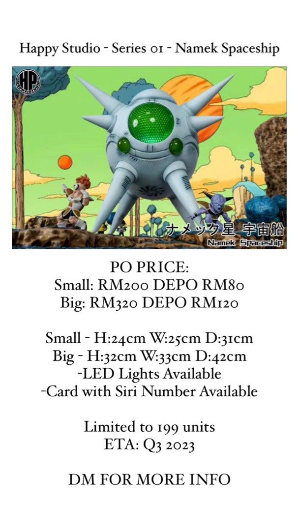 Happy Studio - Namek Spaceship, Hobbies & Toys, Toys & Games on Carousell