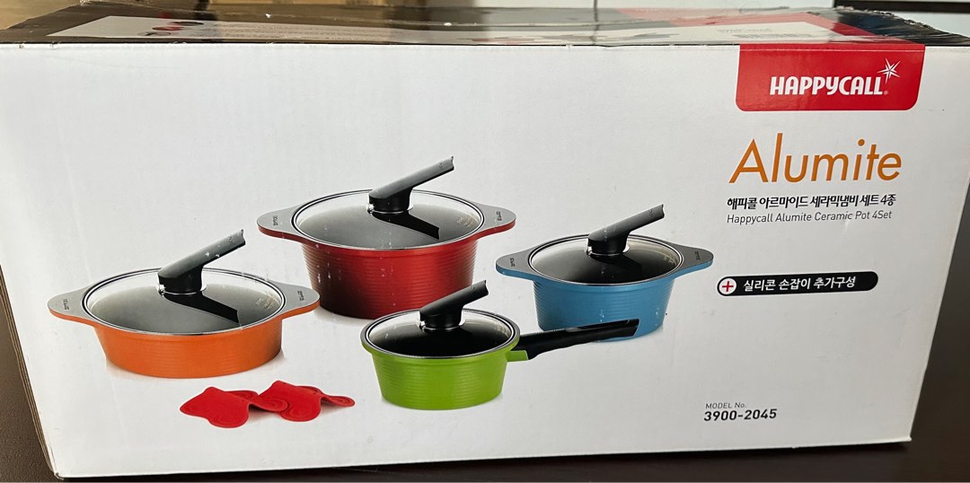 Happycall Alumite Ceramic 4 Set Pot, Furniture & Home Living ...