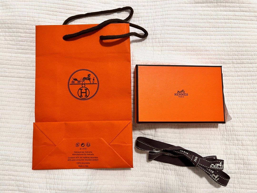 Hermes Paper Bag and box, Luxury, Accessories on Carousell