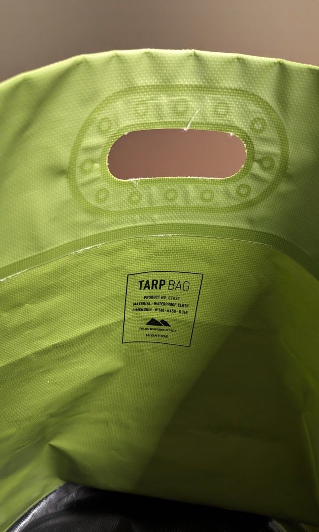 Hightide Tarp Bag / Round / Khaki, Furniture & Home Living, Home ...