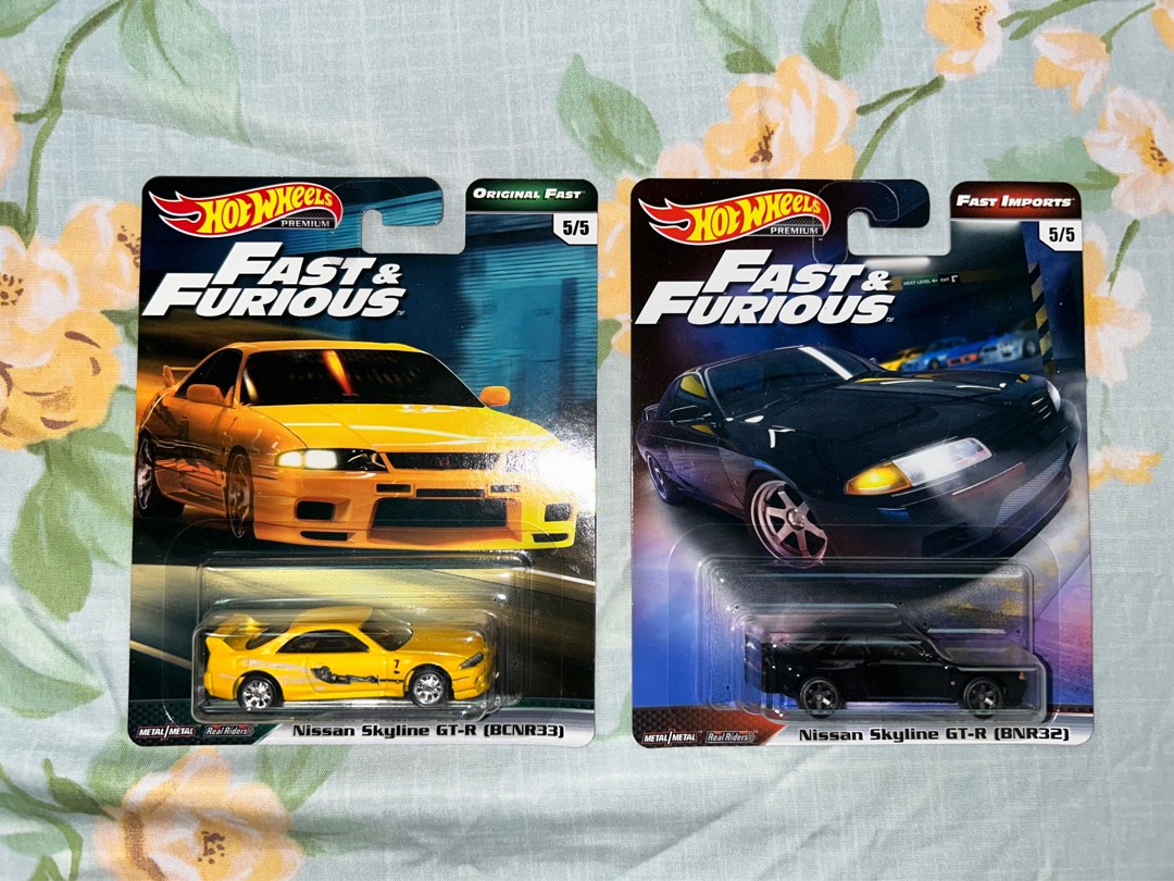 Hot Wheels Fast and Furious Premium Nissan Skyline GTR R33 and R32 ...
