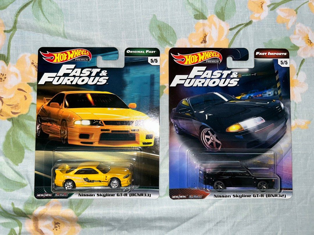 Hot Wheels Fast and Furious Premium Nissan Skyline GTR R33 and R32 ...