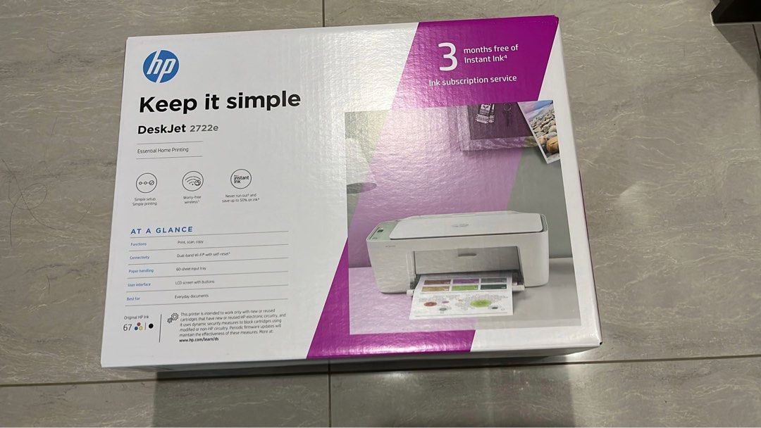 HP Deskjet 2722e All-in-One Printer, Computers & Tech, Printers ...