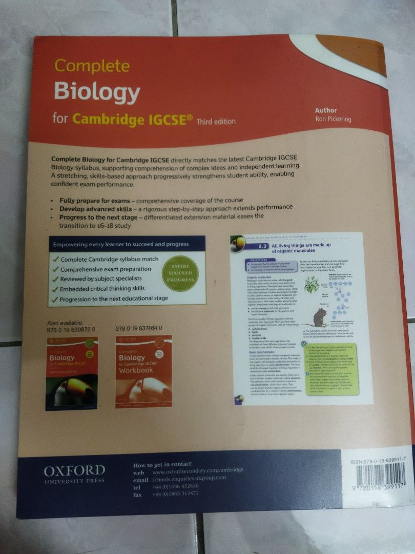 IGCSE O LEVEL BIOLOGY TEXTBOOK THIRD EDITION, Hobbies & Toys, Books ...