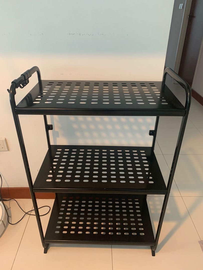 IKEA 3 tier metal rack, Furniture & Home Living, Furniture, Shelves ...