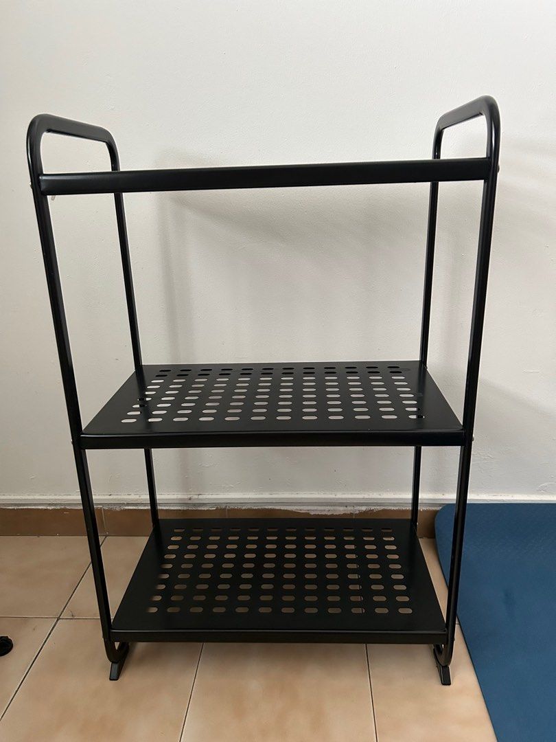IKEA 3 tier metal rack, Furniture & Home Living, Furniture, Shelves ...