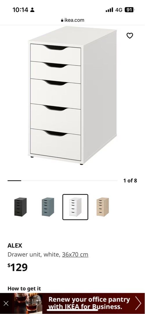 Ikea Alex office drawers, Furniture & Home Living, Furniture, Shelves ...