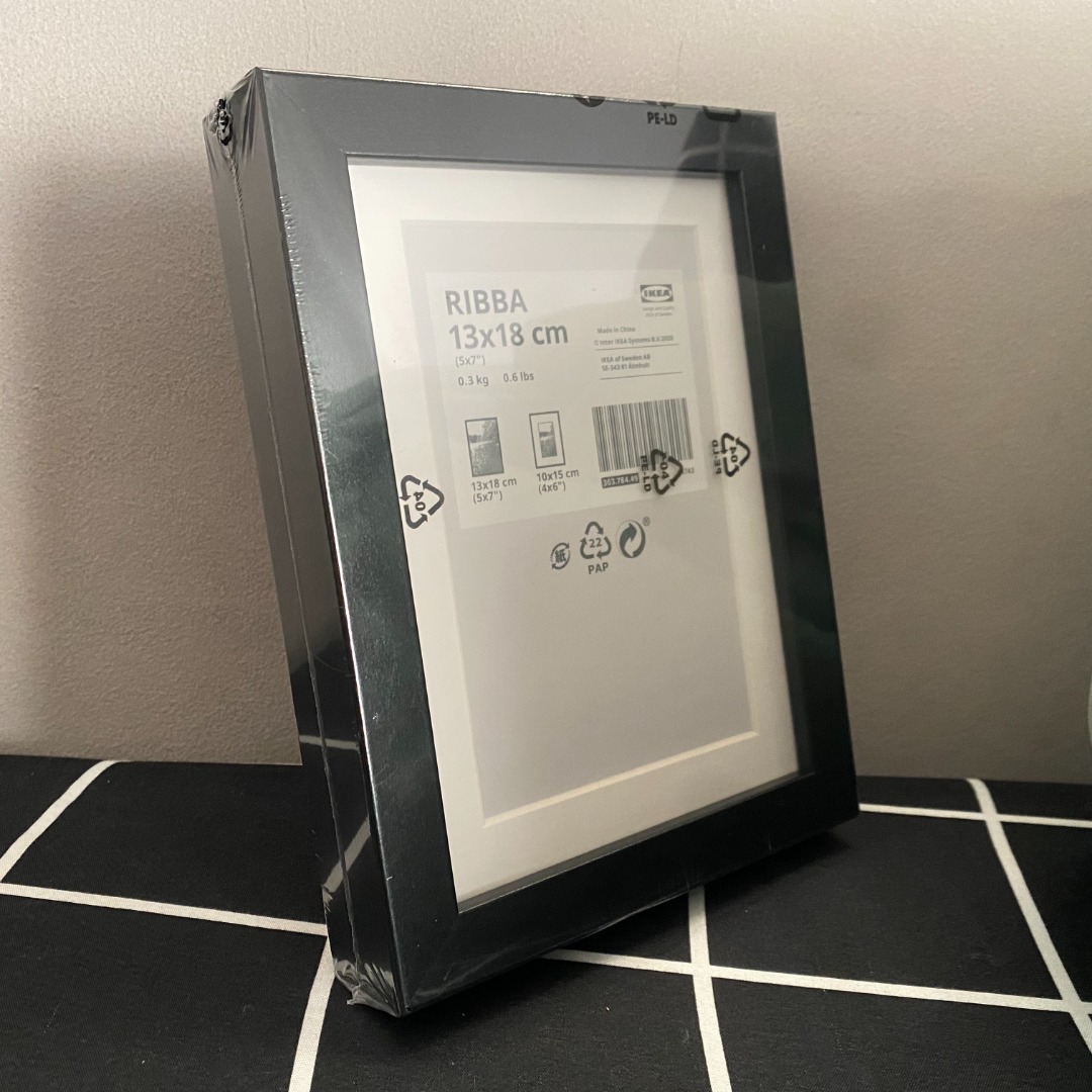 IKEA Black 5R 13x18 Ribba Photo Frame, Furniture & Home Living, Home ...