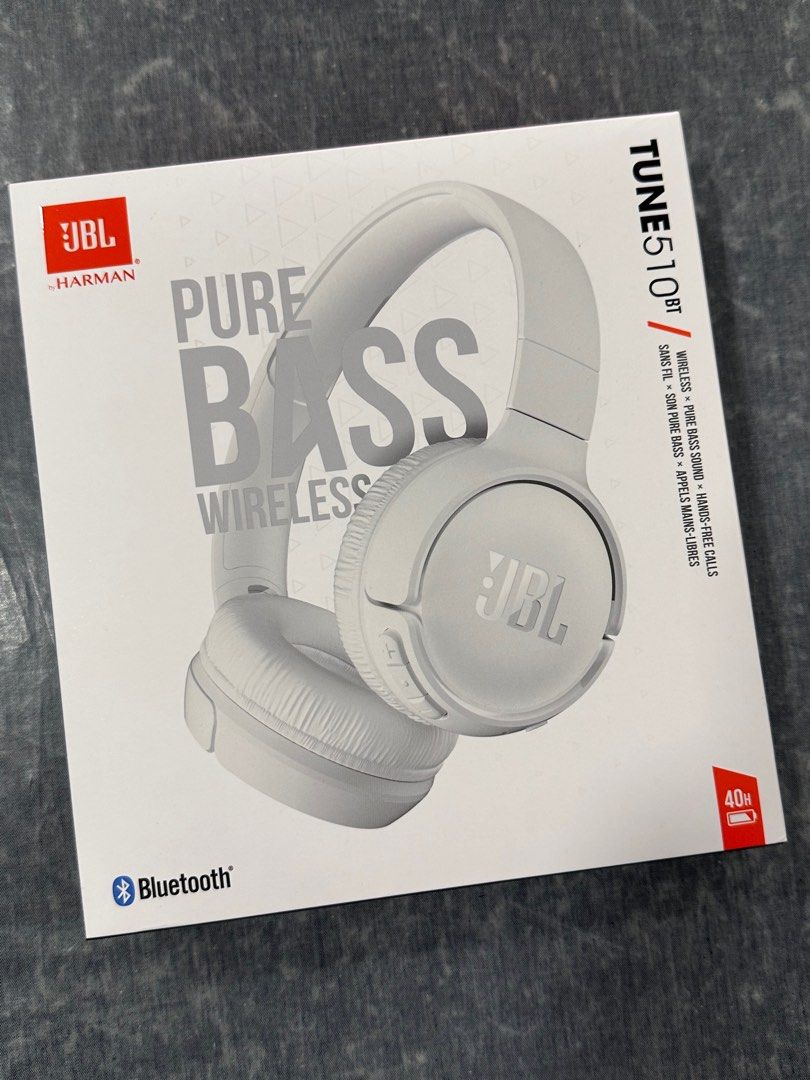 [JBL] Pure Bass Wireless Tune 510BT, Audio, Headphones & Headsets on ...
