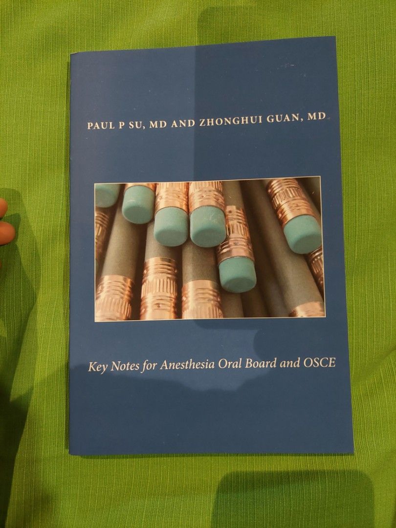 Key notes For Anesthesia Oral Boards and OSCE, Hobbies & Toys, Books ...