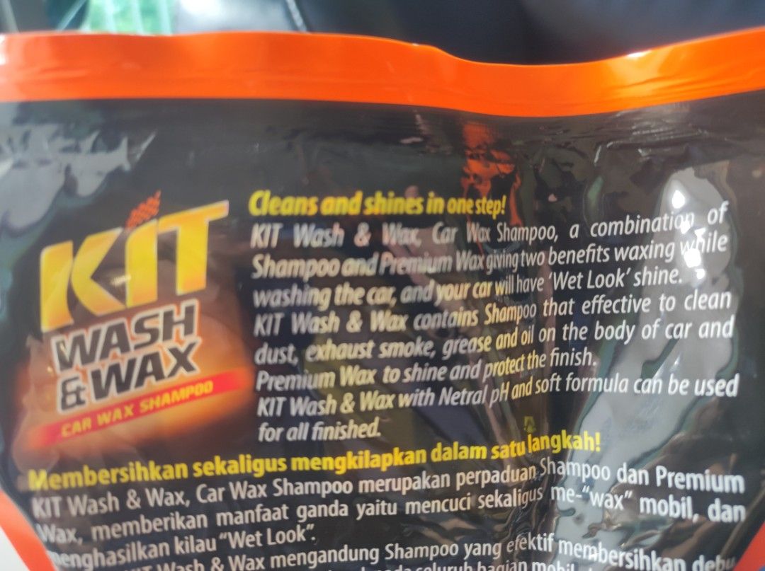 KIT Wash & Wax Car Wax Shampoo ( 720ml ), Car Accessories, Accessories ...