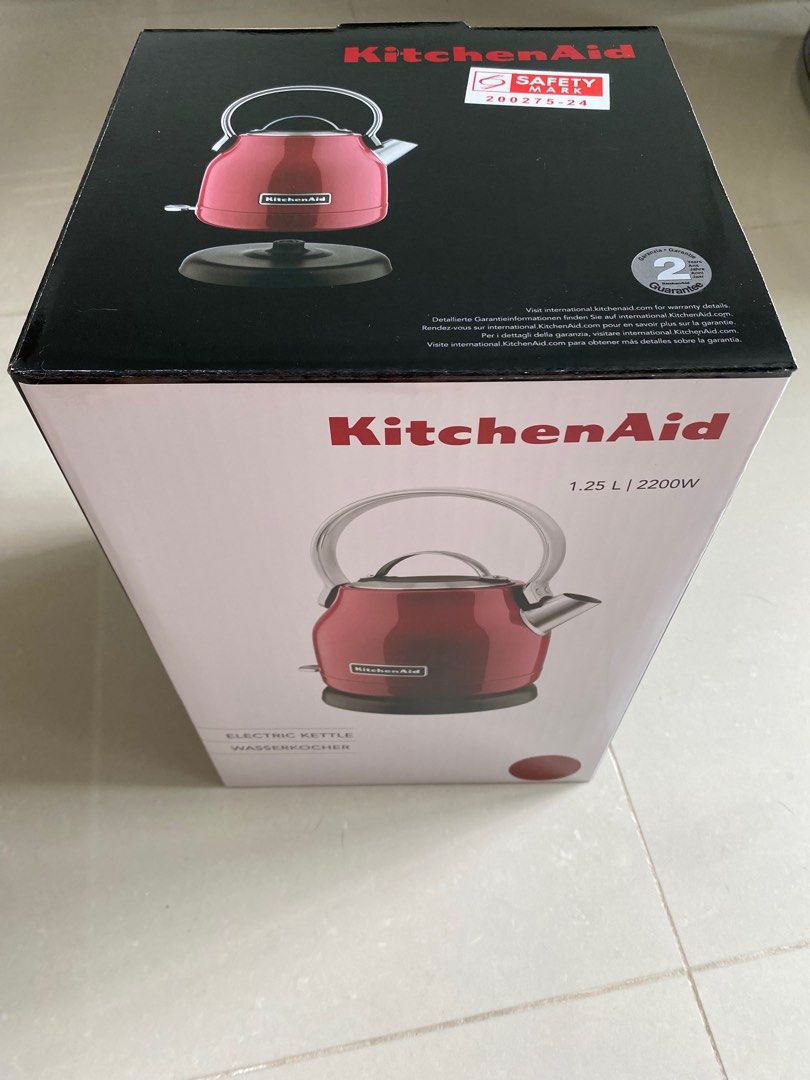 KitchenAid red electric kettle 1.25L, TV & Home Appliances, Kitchen ...
