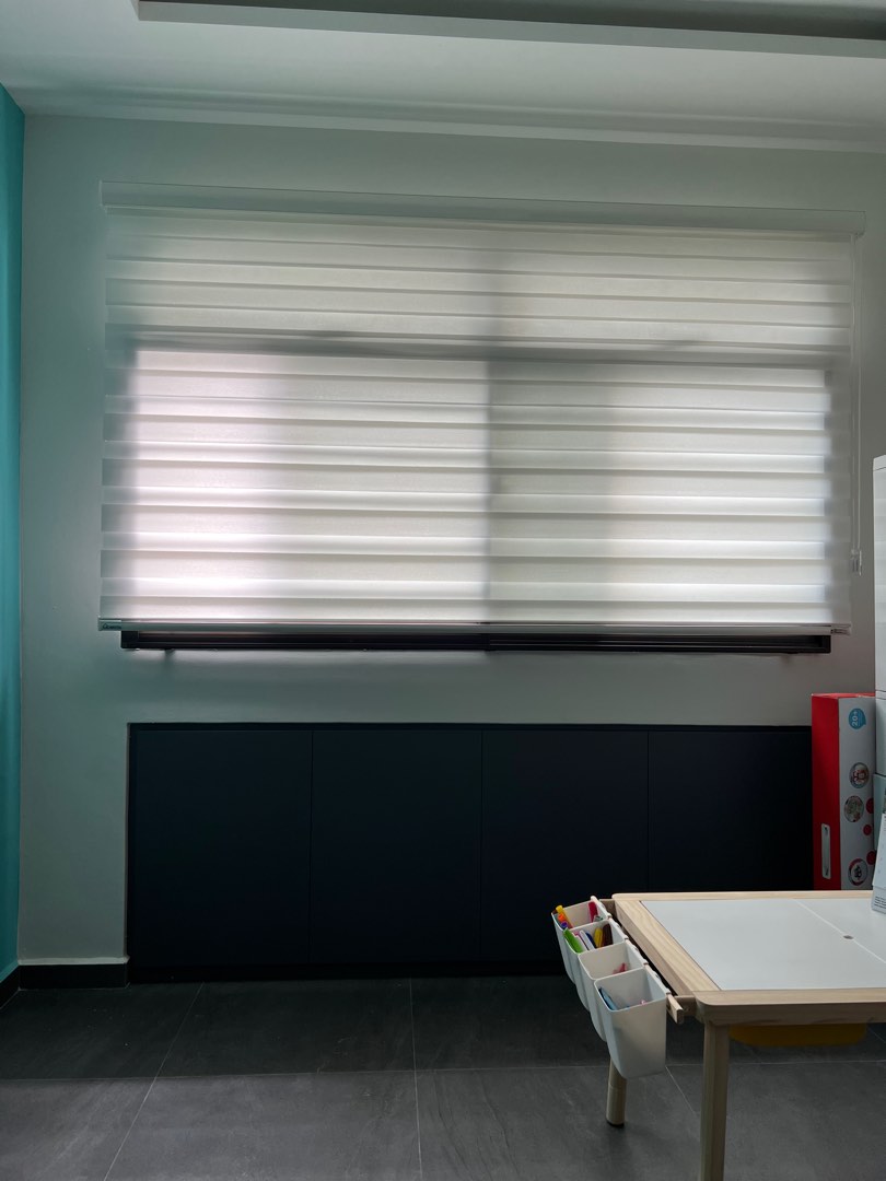 Korean Combi Zebra Blinds in White, Furniture & Home Living, Home Decor ...