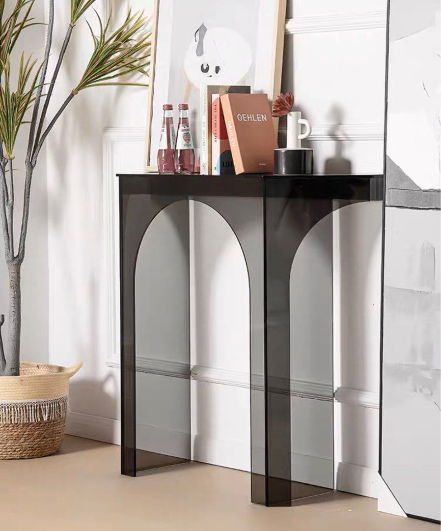 KRAME Modern Acrylic Console Table, Furniture & Home Living, Furniture ...