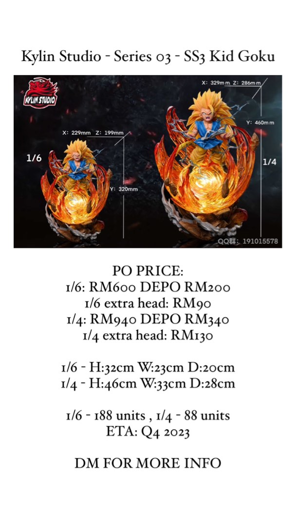 Kylin Studio - SS3 Kid Goku, Hobbies & Toys, Toys & Games on Carousell