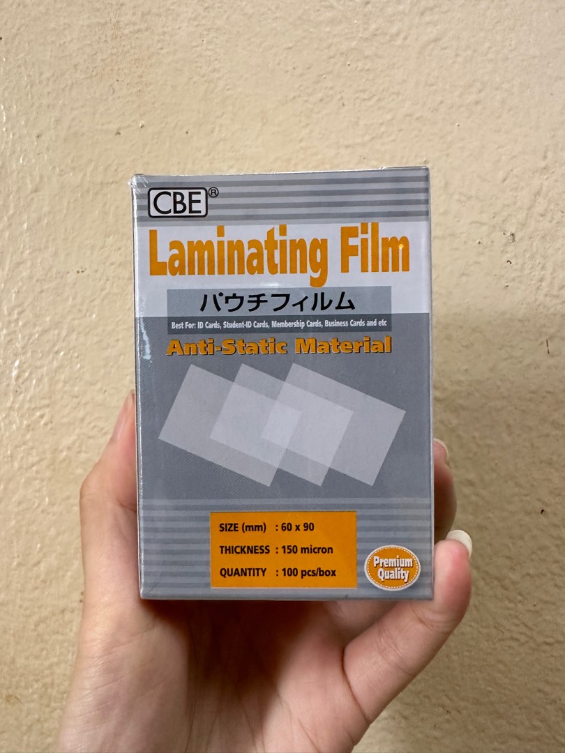 Laminating film CBE, Hobbies & Toys, Stationery & Craft, Stationery ...