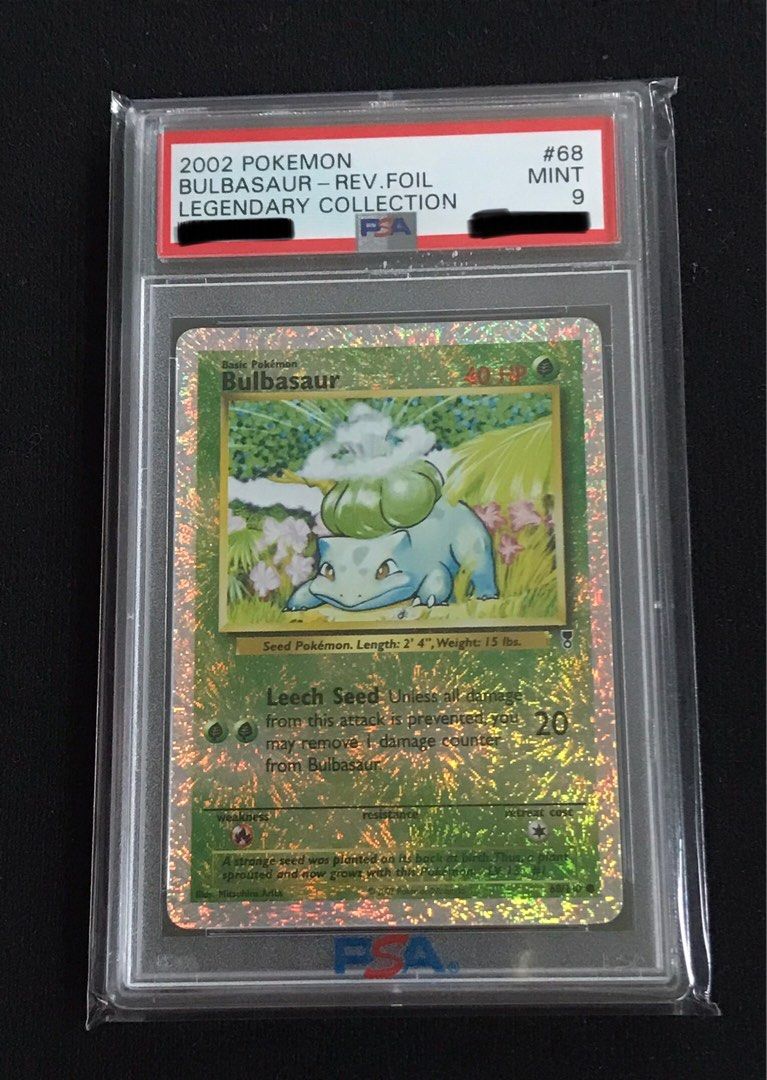 Legendary reverse holos PSA 9 set - Bulbasaur, Ivysaur, Venusaur ...