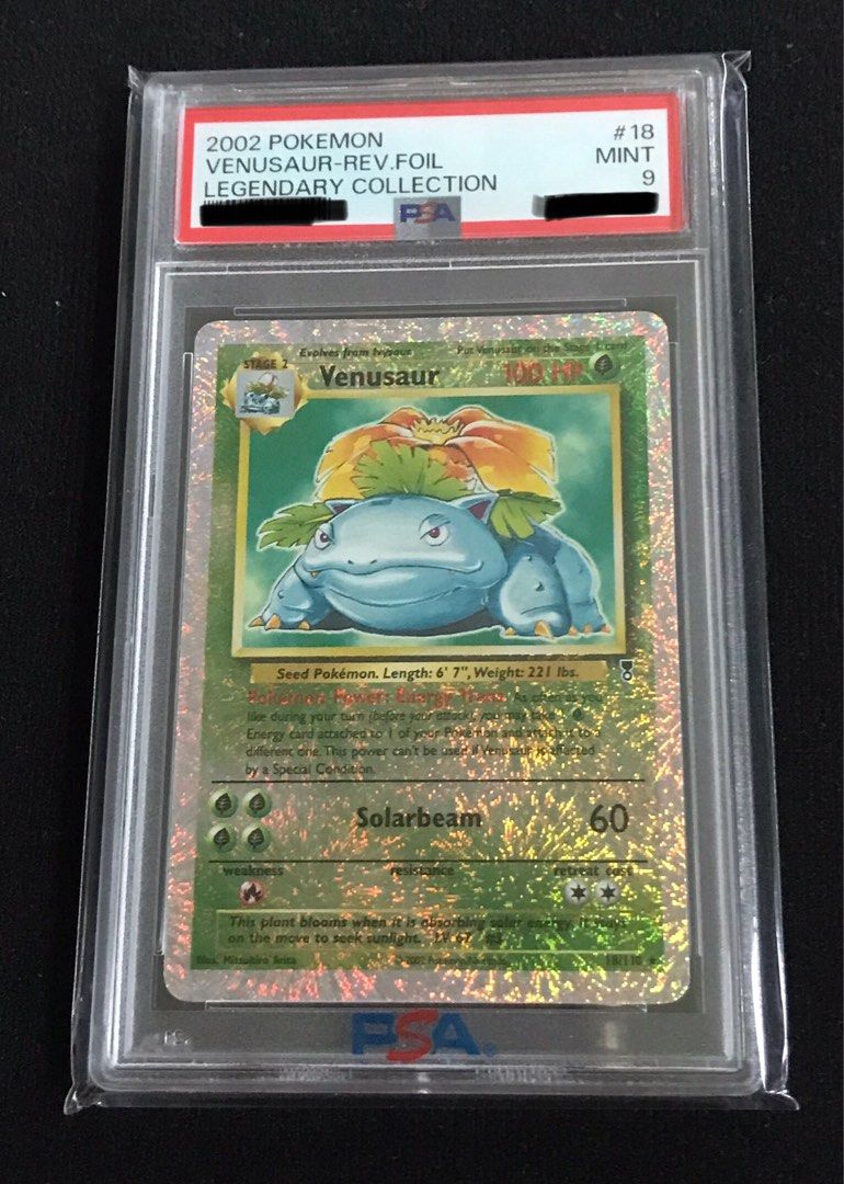 Legendary reverse holos PSA 9 set - Bulbasaur, Ivysaur, Venusaur ...