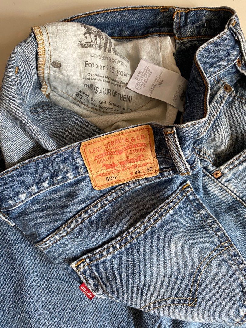 Levis 505 Straight Fit Denim Pants on Carousell