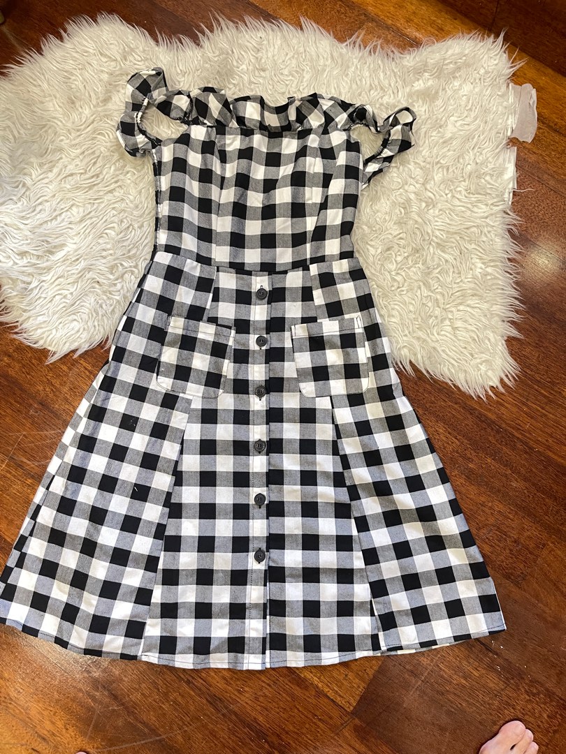 MDS checker dress, Women's Fashion, Dresses & Sets, Dresses on Carousell
