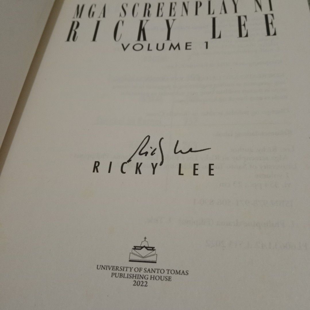 Mga Screenplay Ni Ricky Lee, Volume 1: Moral, Brutal, Karnal (Signed ...