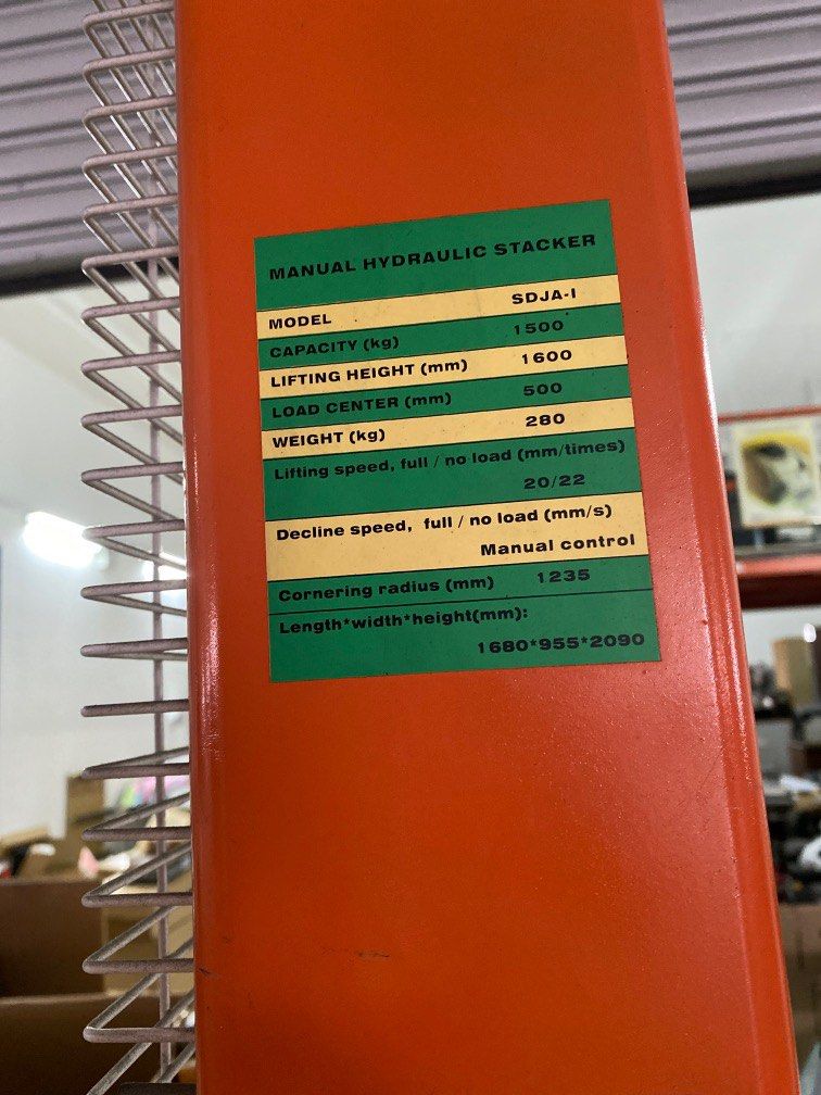 MHE Demag Manual Stacker, Everything Else on Carousell