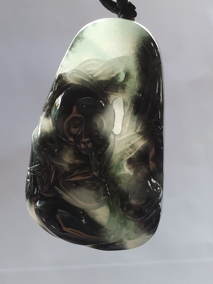 Mother and Baby Panda (母子熊猫) Jade Pendant (A-Grade Jadeite), Women's ...