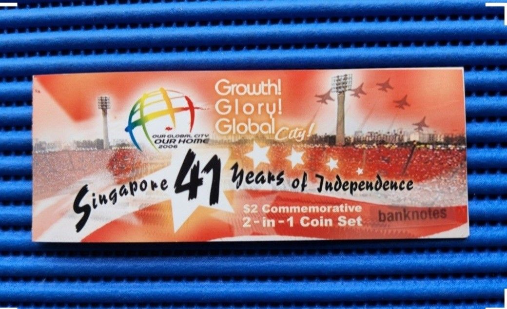 NDP 2006 Singapore 41 Years of Independence $2 Commemorative 2-in-1 ...