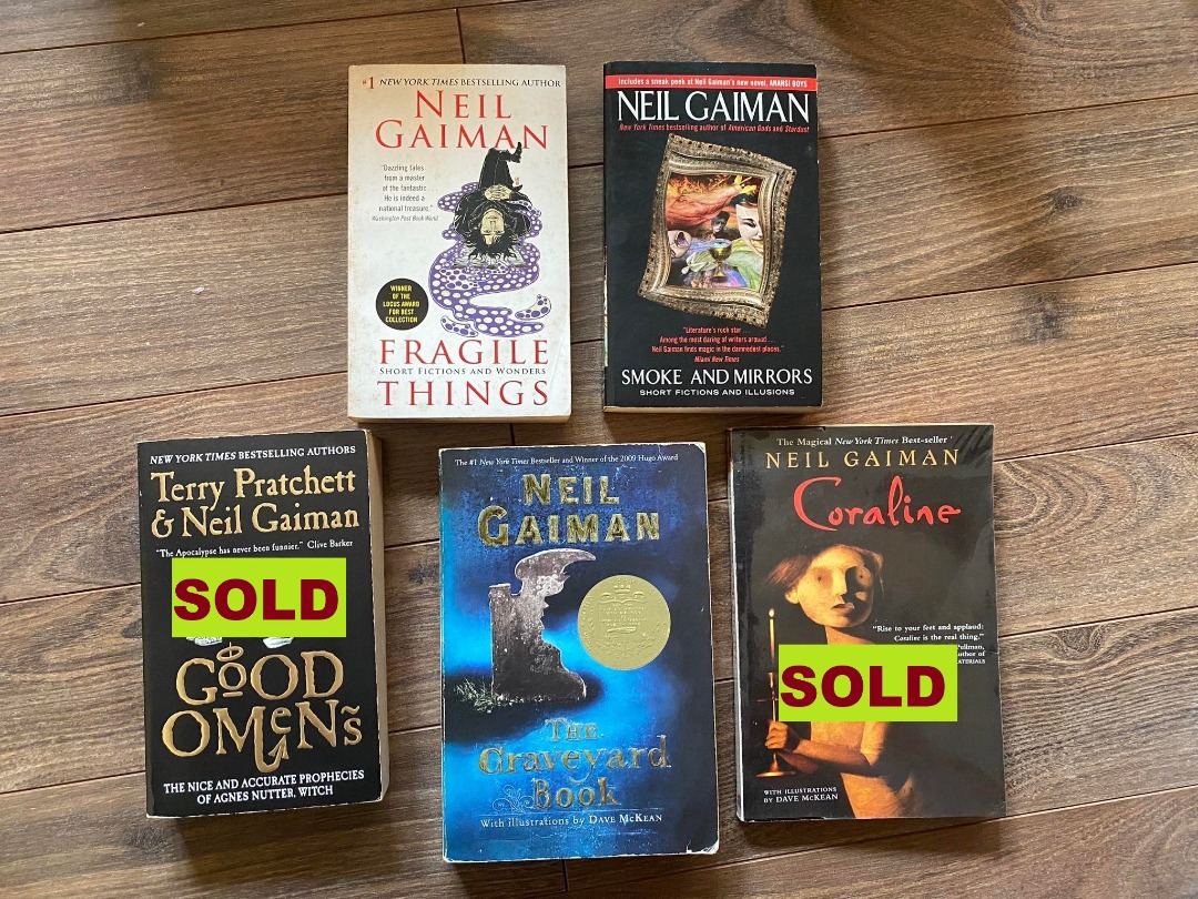 Neil Gaiman pre-loved books, Hobbies & Toys, Books & Magazines, Fiction ...