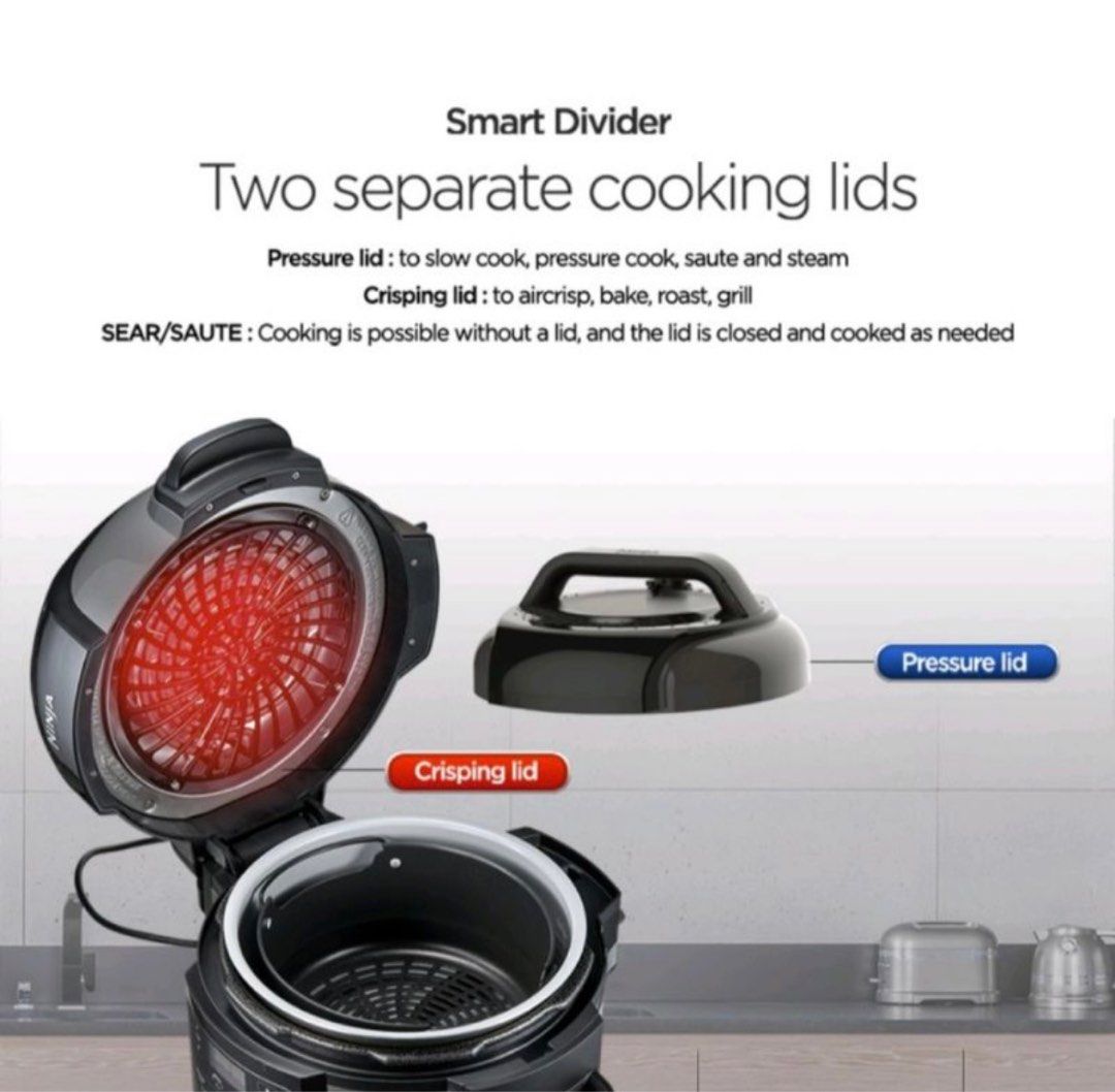 Ninja Foodi 8-in-1 Multicooker OP300: Pressure Cooker + Air Fryer, TV & Home Appliances, Kitchen ...