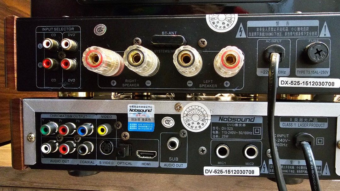 Nobsound Vaccum Tube Amplifier DX525 + A pair of speakers, Audio ...