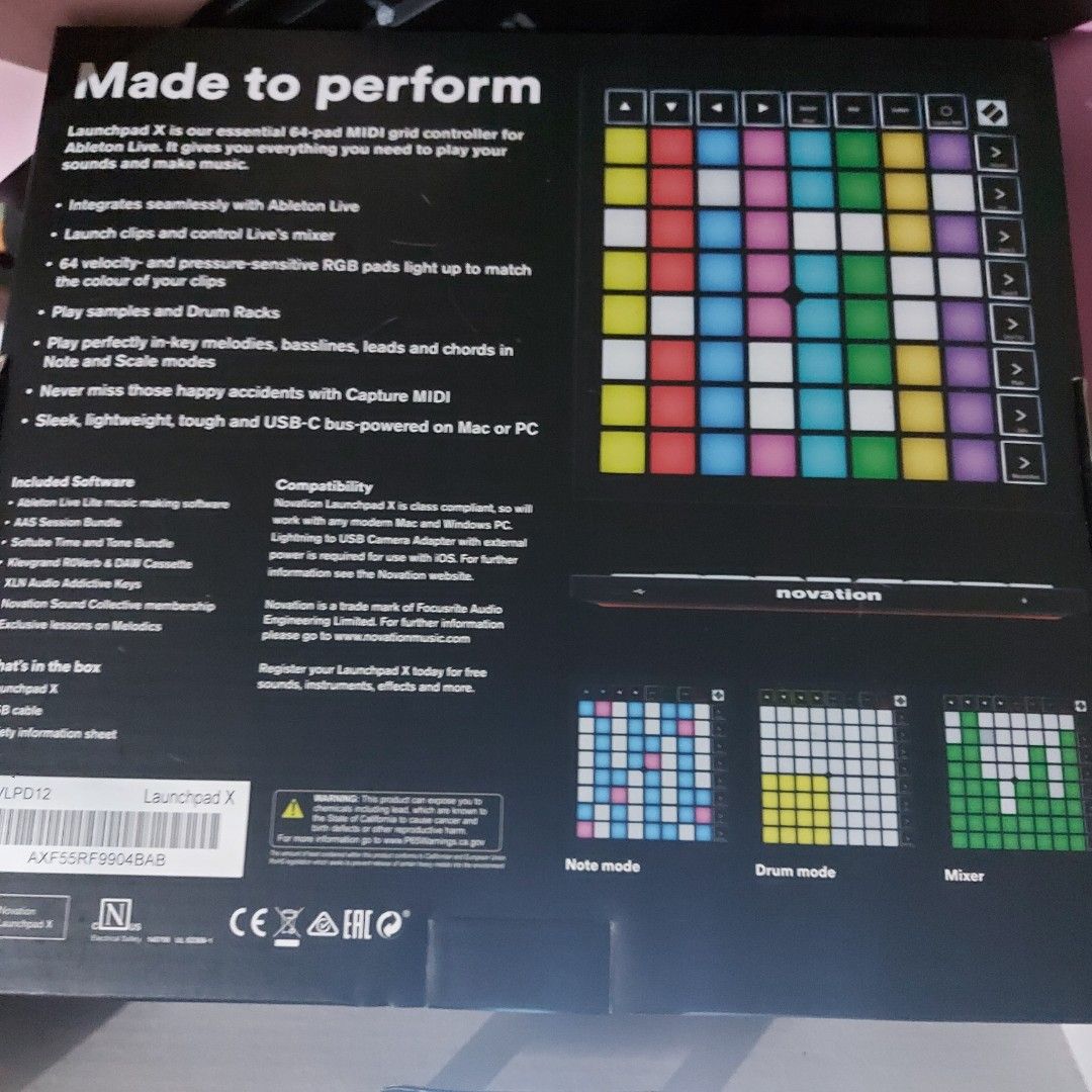 Novation Launchpad X 64-pad MIDI grid Controller for Ableton Live ...