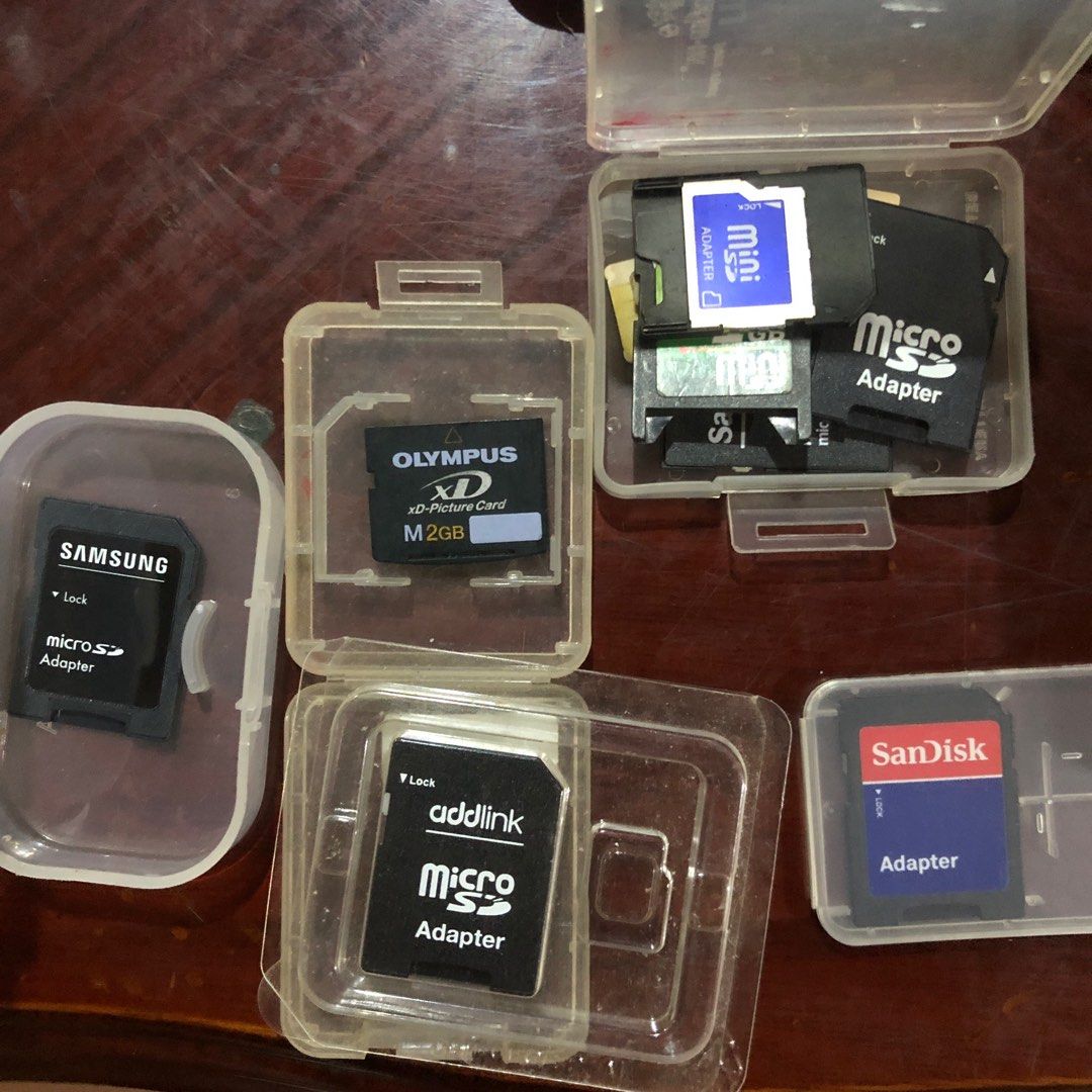 Olympus XD picture card 2GB and other micro sd adapter, Photography ...