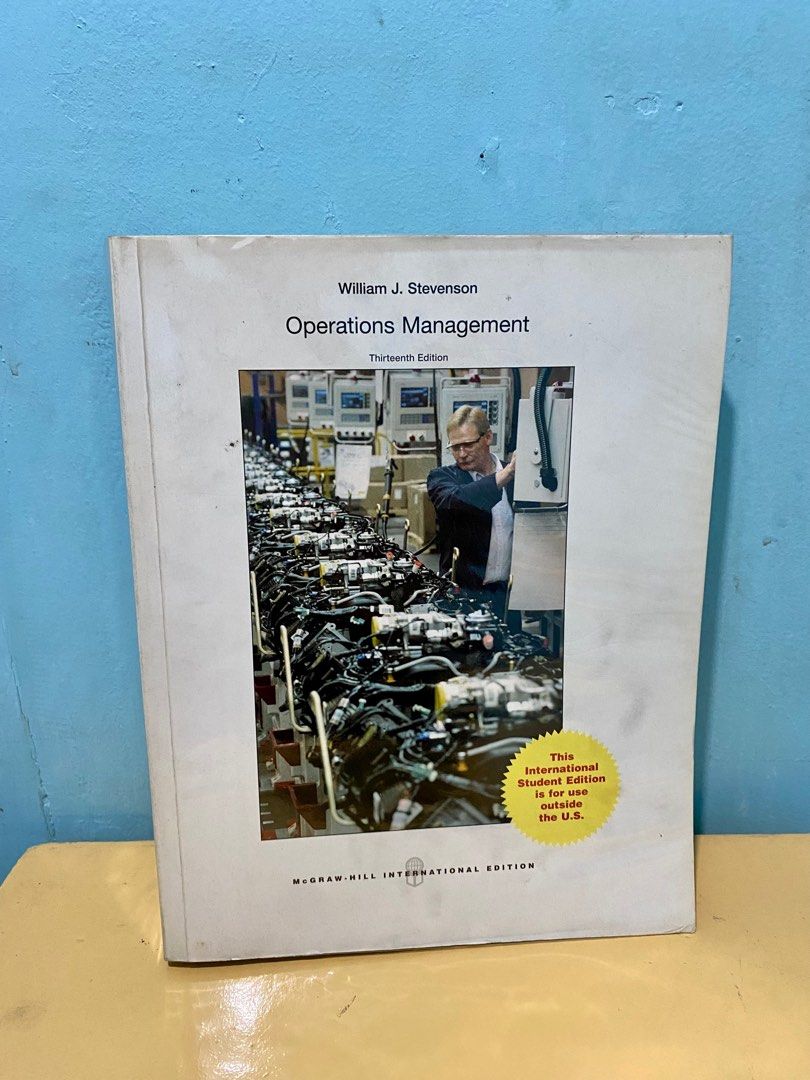 OPERATIONS MANAGEMENT (13th Edition) - Stevenson, Hobbies & Toys, Books & Magazines, Textbooks ...