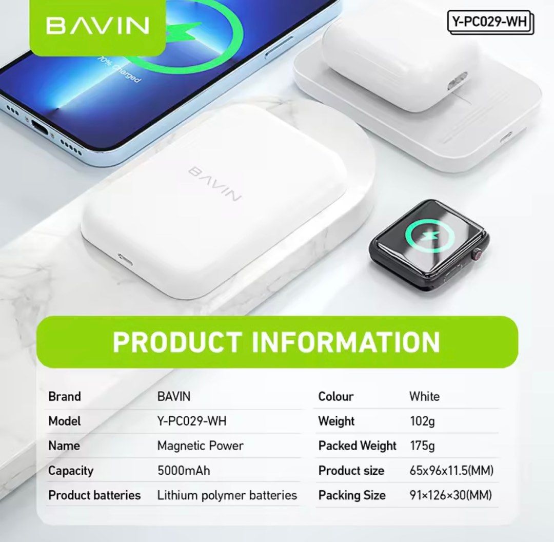 Original Bavin Magsafe Powerbank, Mobile Phones & Gadgets, Mobile ...