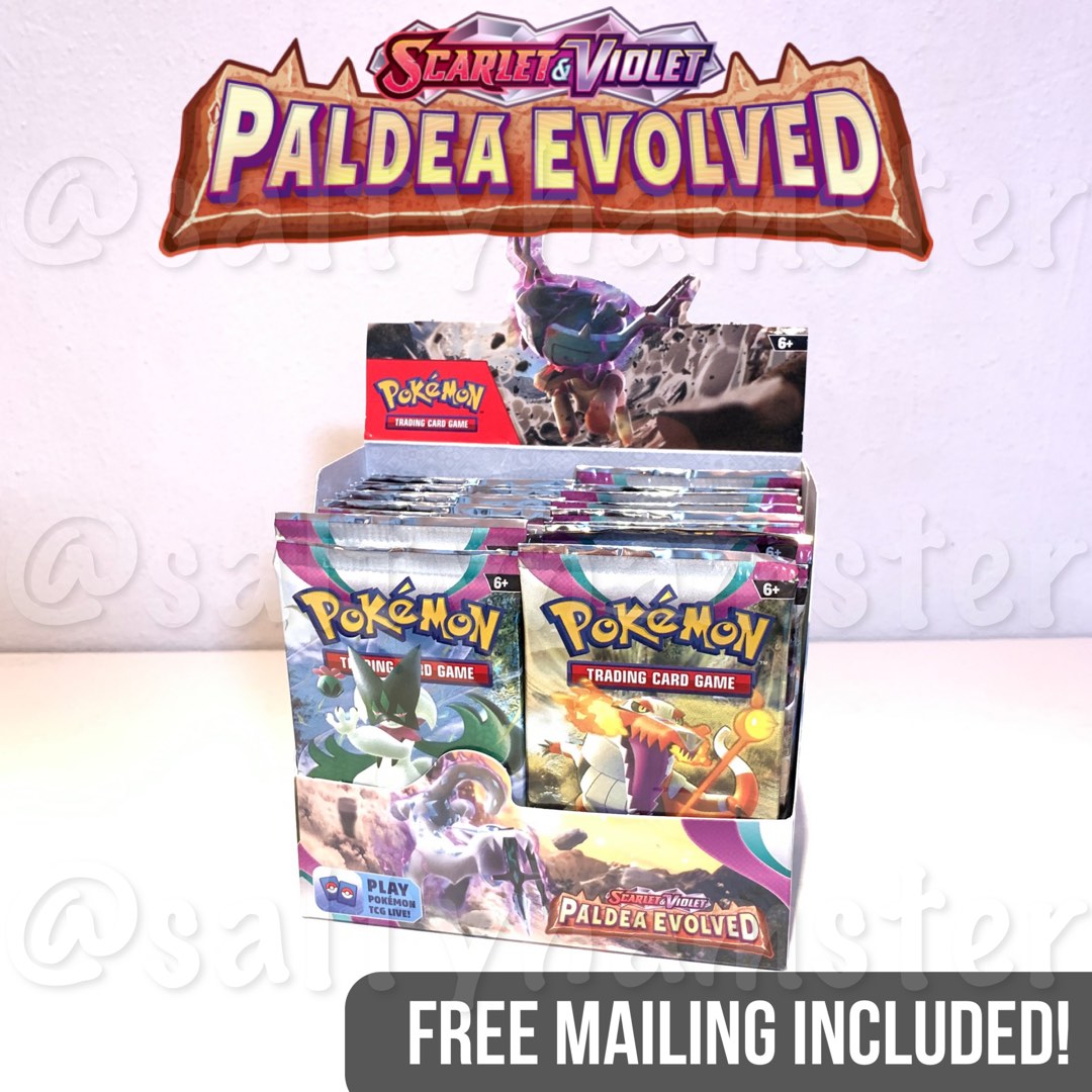 Paldea evolved booster packs pokemon tcg etb elite trainer box scarlet violet sv02 sleeved case ...