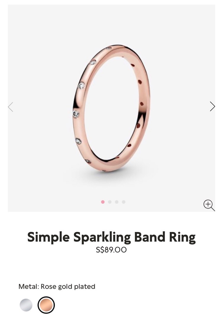 [SALE NOT FREE] Pandora Rings: Simple Sparkling Band & Sparkling Leaves ...